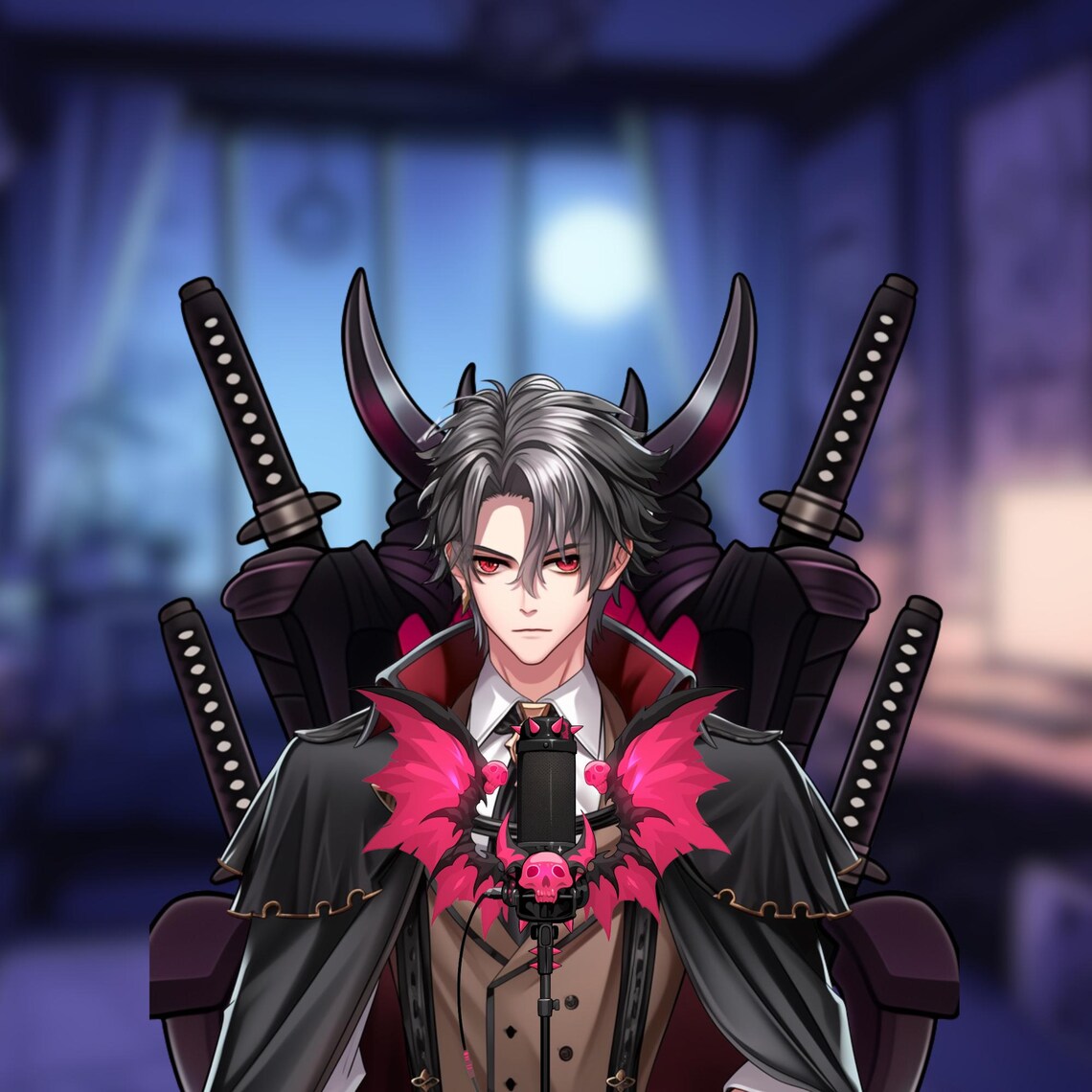 Gothic II Vtuber Microphone Asset - Pngtuber Mic - Etsy