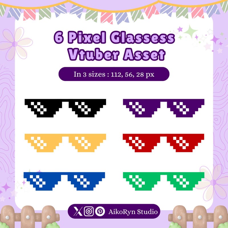 Pixel Glasses - Etsy