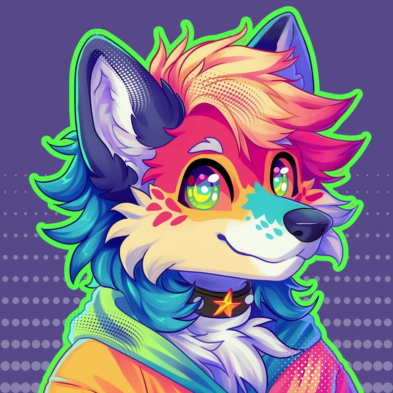 Custom Furry Art Commission | Fursona Profile Picture | Anthro Fursuit ...