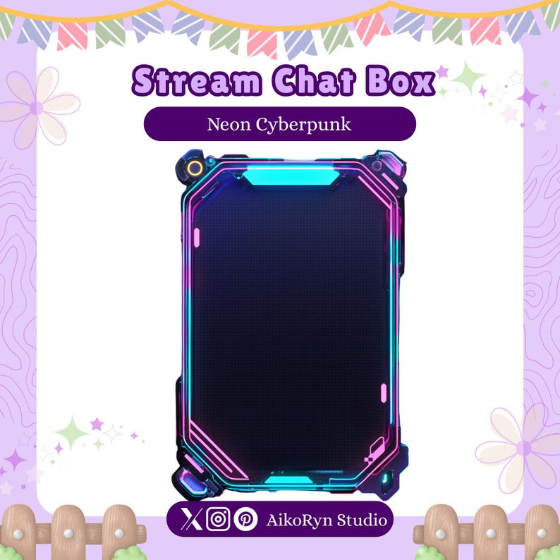 Neon Cyberpunk Stream Chat Box Overlay (instant Download) - Etsy
