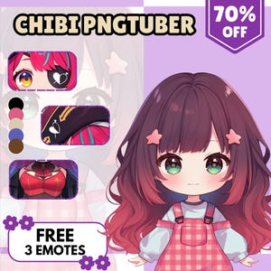Custom Chibi Pngtuber, Pngtuber Character, Pngtuber Model for Stream ...