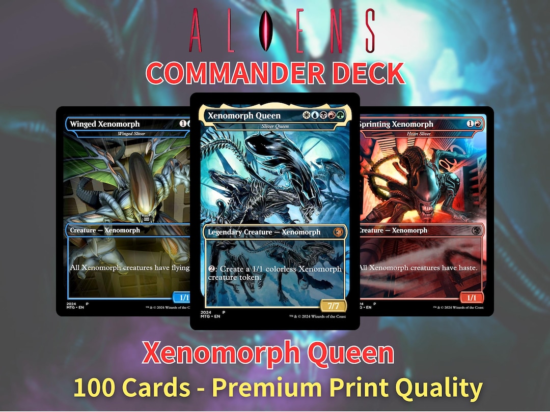Alien Commander Deck • Alien Mtg Proxy Deck • Mtg Commander Deck ...