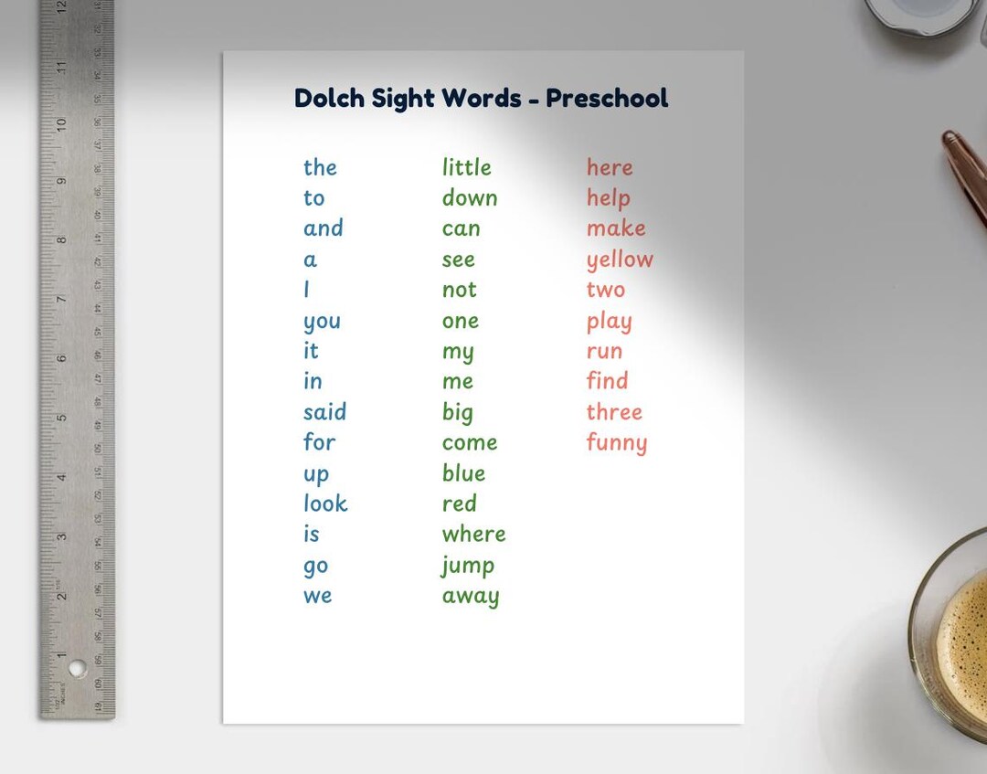 Dolch Sight Word Posters | 220 Words | Alphabetical or Frequency Order ...