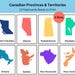 Canadian Provinces & Territories Flashcards – Colourful Geography ...