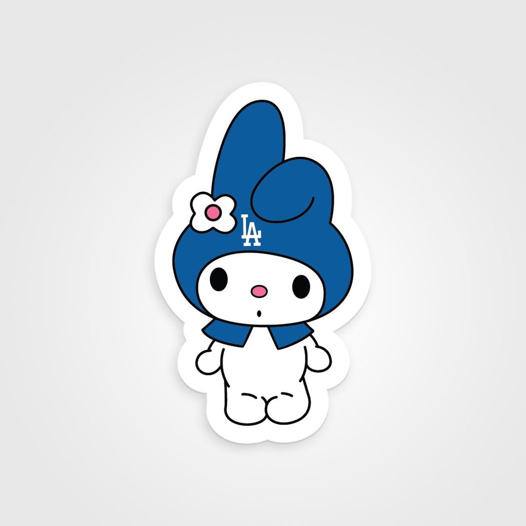 Vinyl Sticker, My Melody Stickers, My Melody Dodger, Sanrio, Dodgers ...