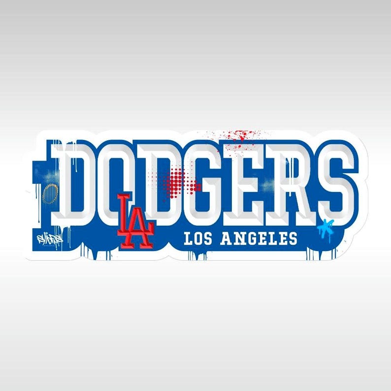 Jumbo Vinyl Sticker, LA Dodgers, Dodger Bumper Sticker, Fan Gift, Big ...