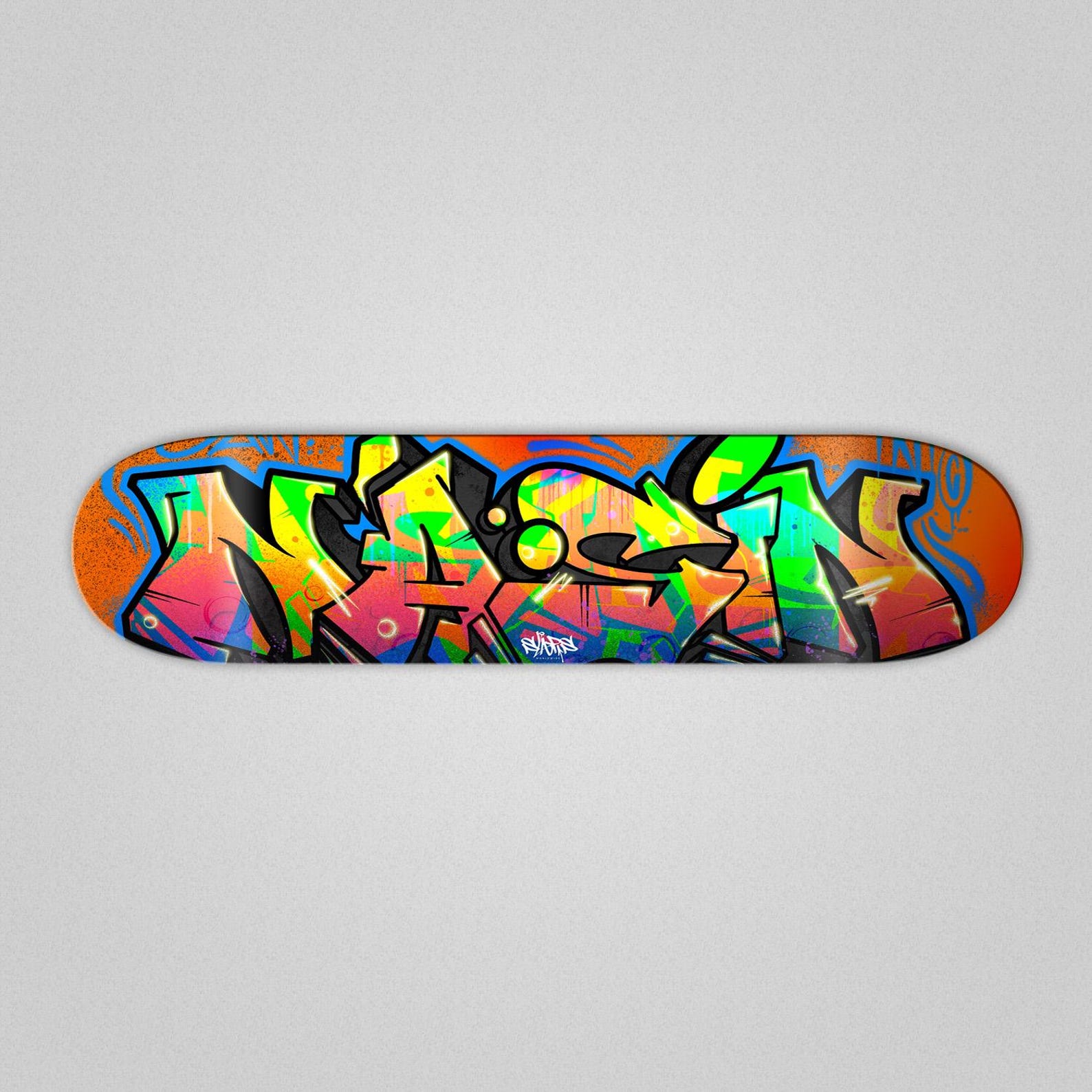 Custom Graffiti Skateboard Deck, Skateboard Wall Art, Mancave Décor ...