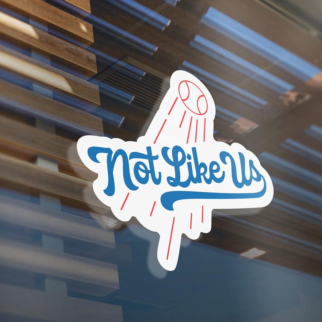 Not Like Us, Dodgers Decal, Sports Decal, Dodgers, Baseball, Laptop ...