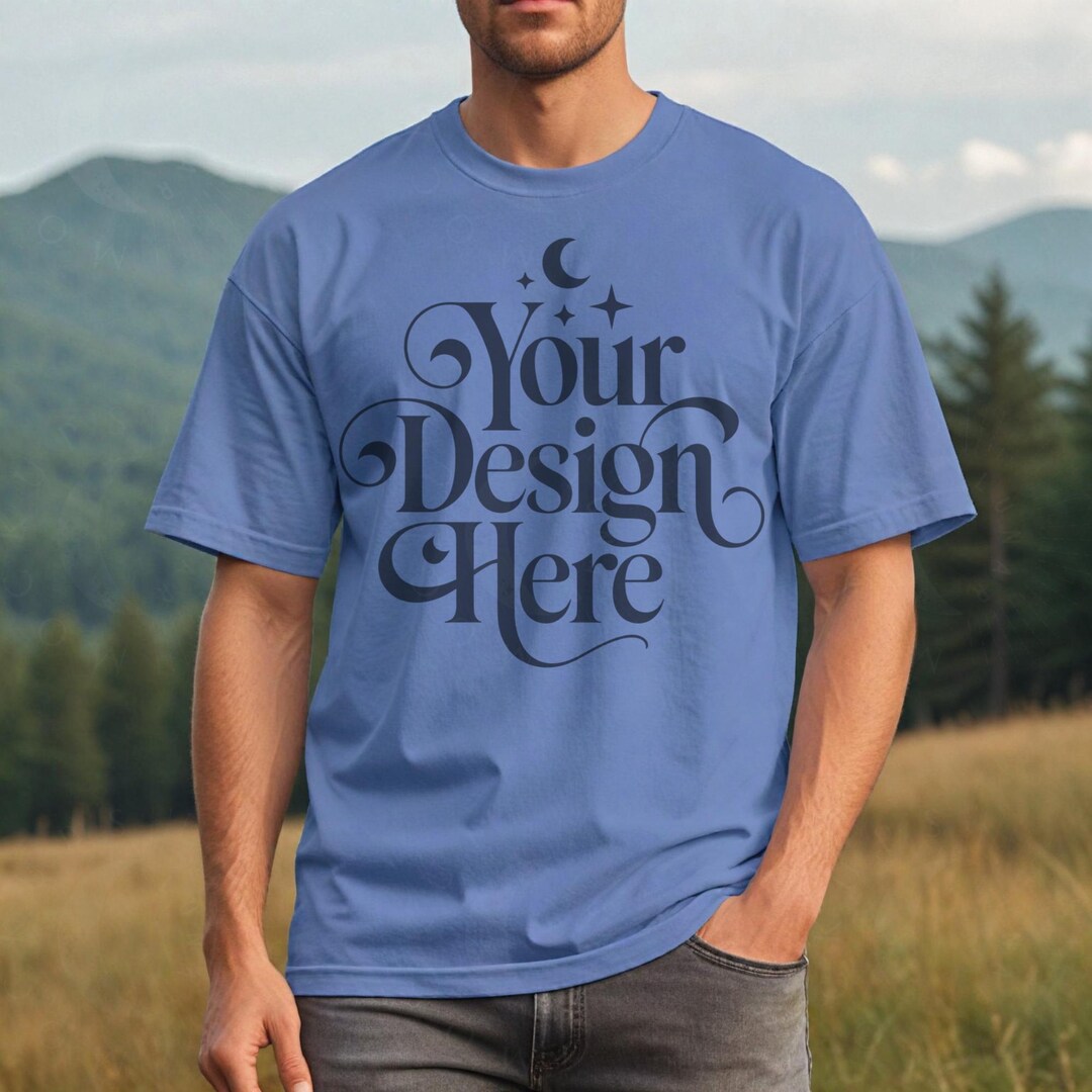 Gildan 64000 Iris Mockup G640 Iris T-shirt Man Mock-up Softstyle Tee ...