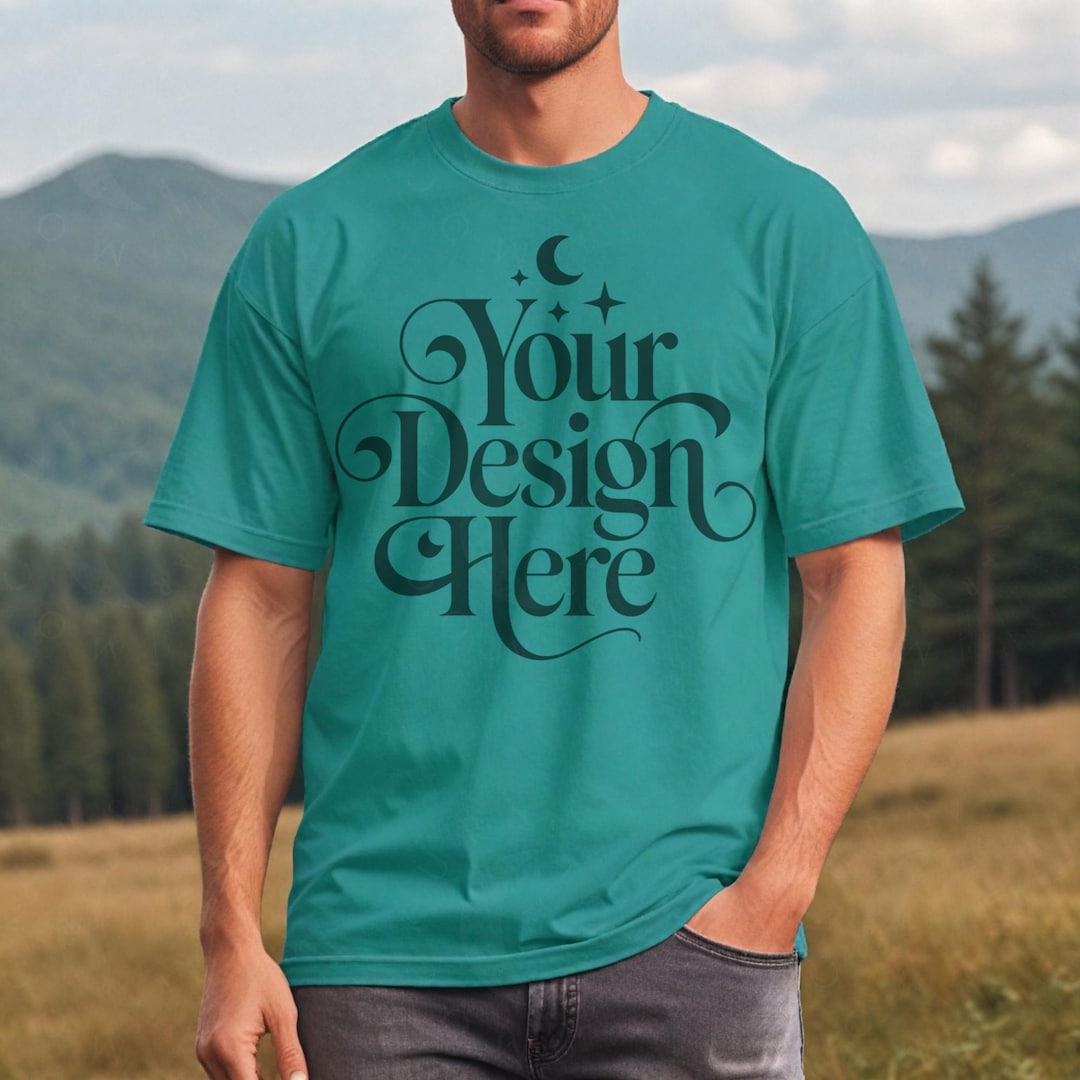 Gildan 64000 Jade Dome Mockup G640 Jade Dome T-shirt Man Mock-up ...