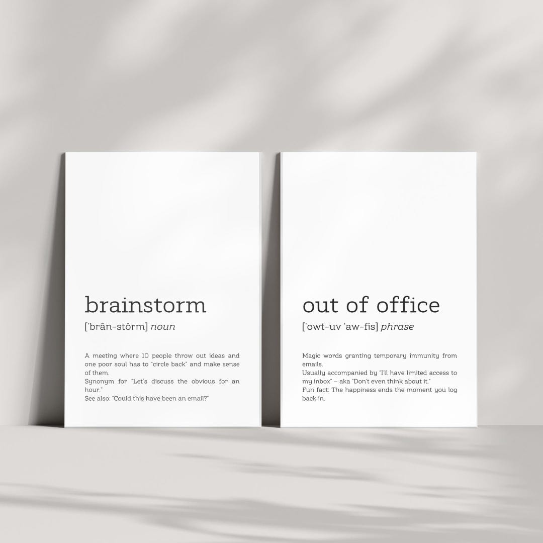 Funny Office Poster Set – 10 Corporate Humor Prints | Digital Wall Art ...