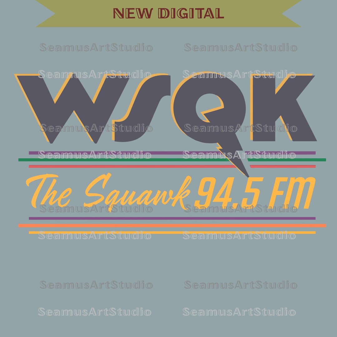 Retro Stranger Things WSQK the Squawk Rockin Hawkins Png, Squawk Radio ...