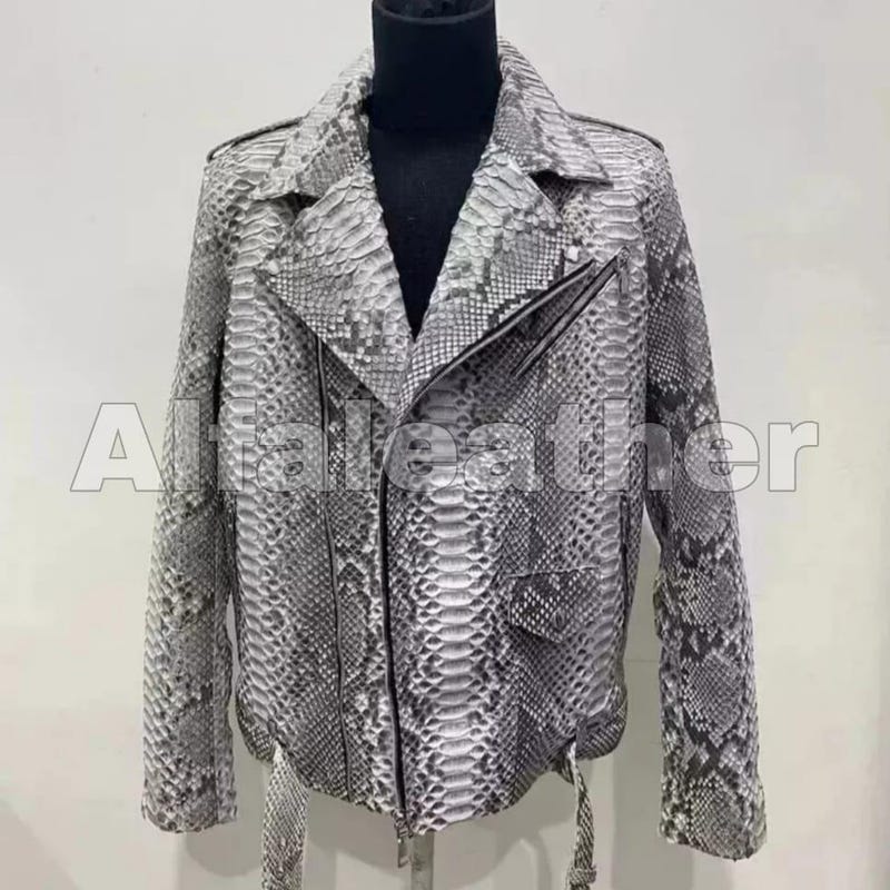 Snake Skin Biker Jackets Mens - Etsy
