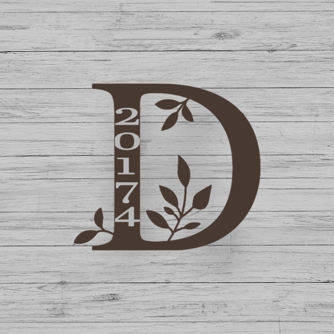 Custom Monogram Address Sign With House Number Personalized Outdoor ...