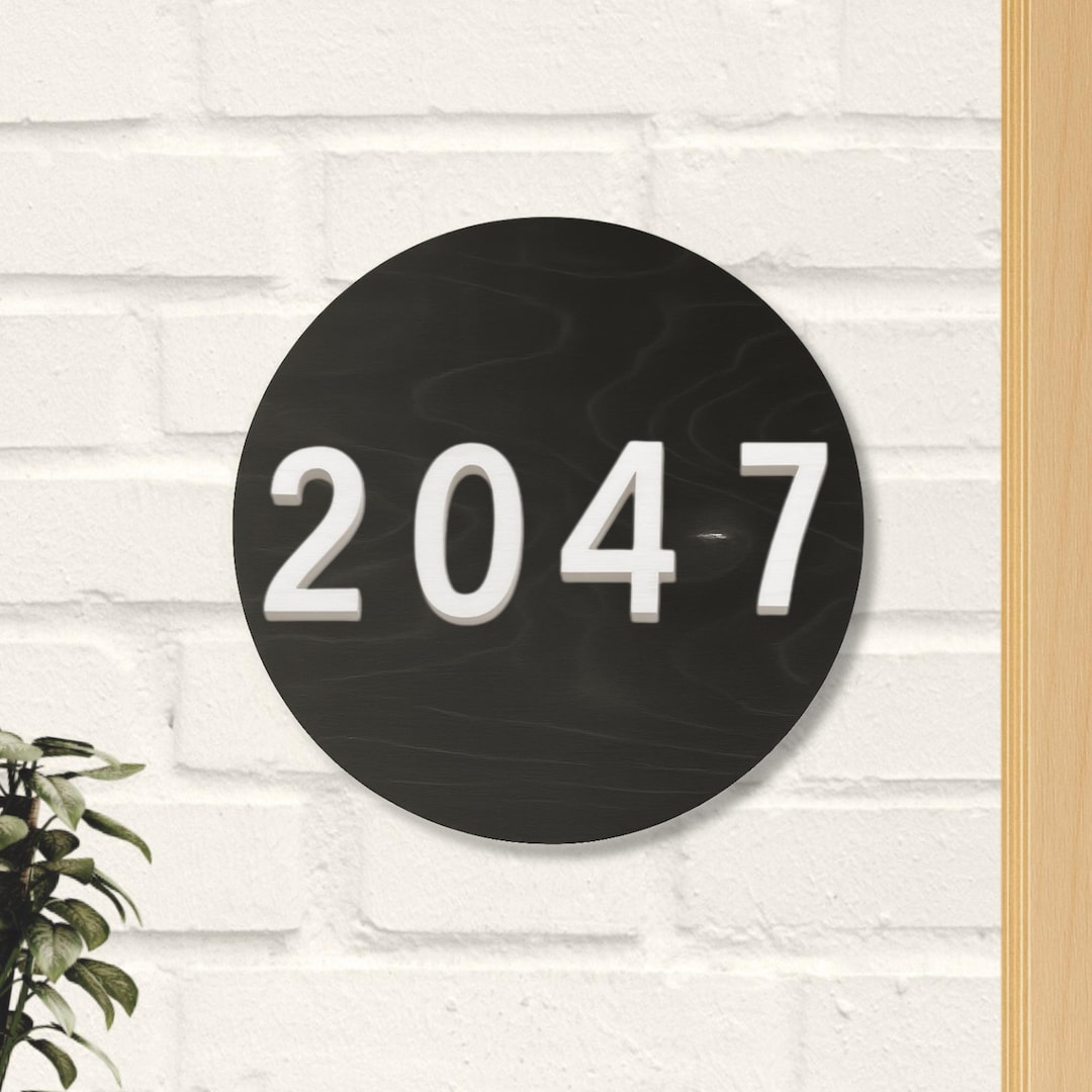 Personalized Round Address Sign Custom House Number Gift for New ...