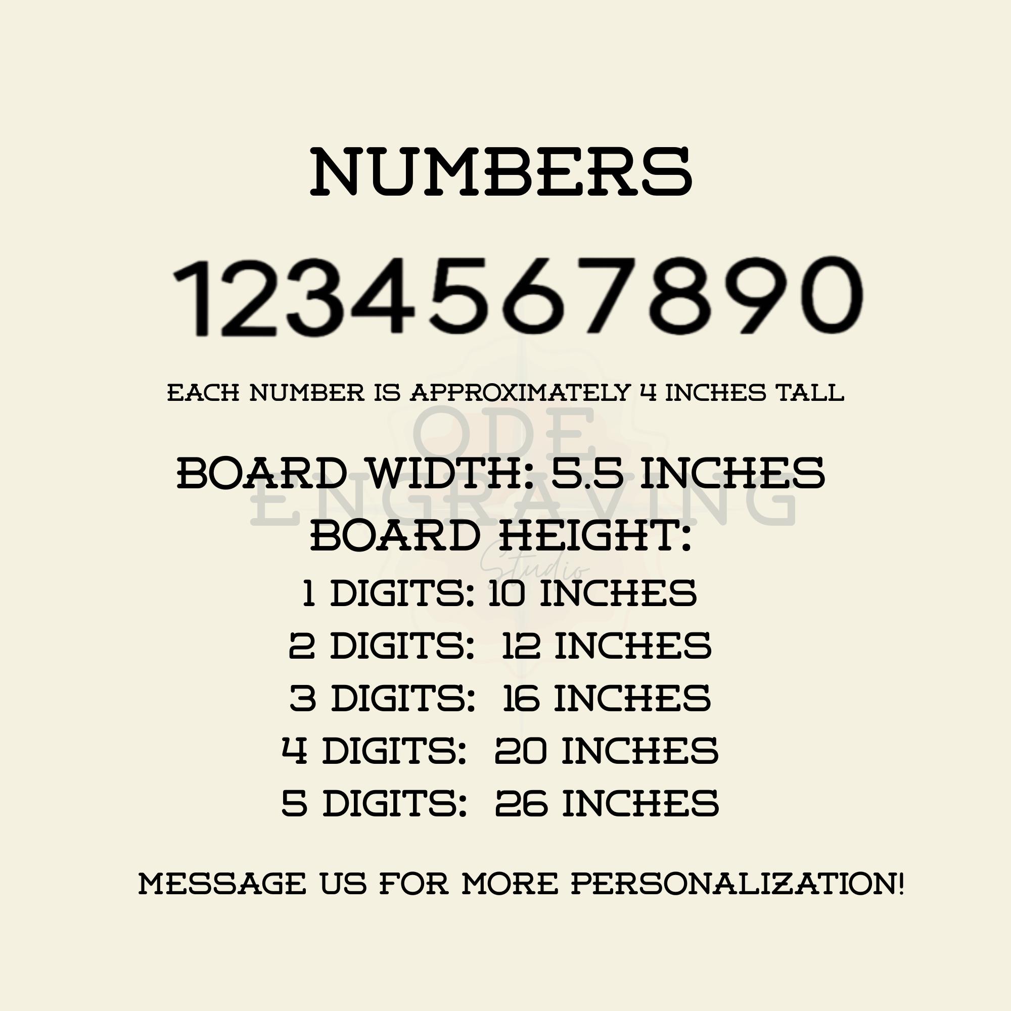 Vertical House Number Sign Modern Wood Address Plaque With Raised Black ...