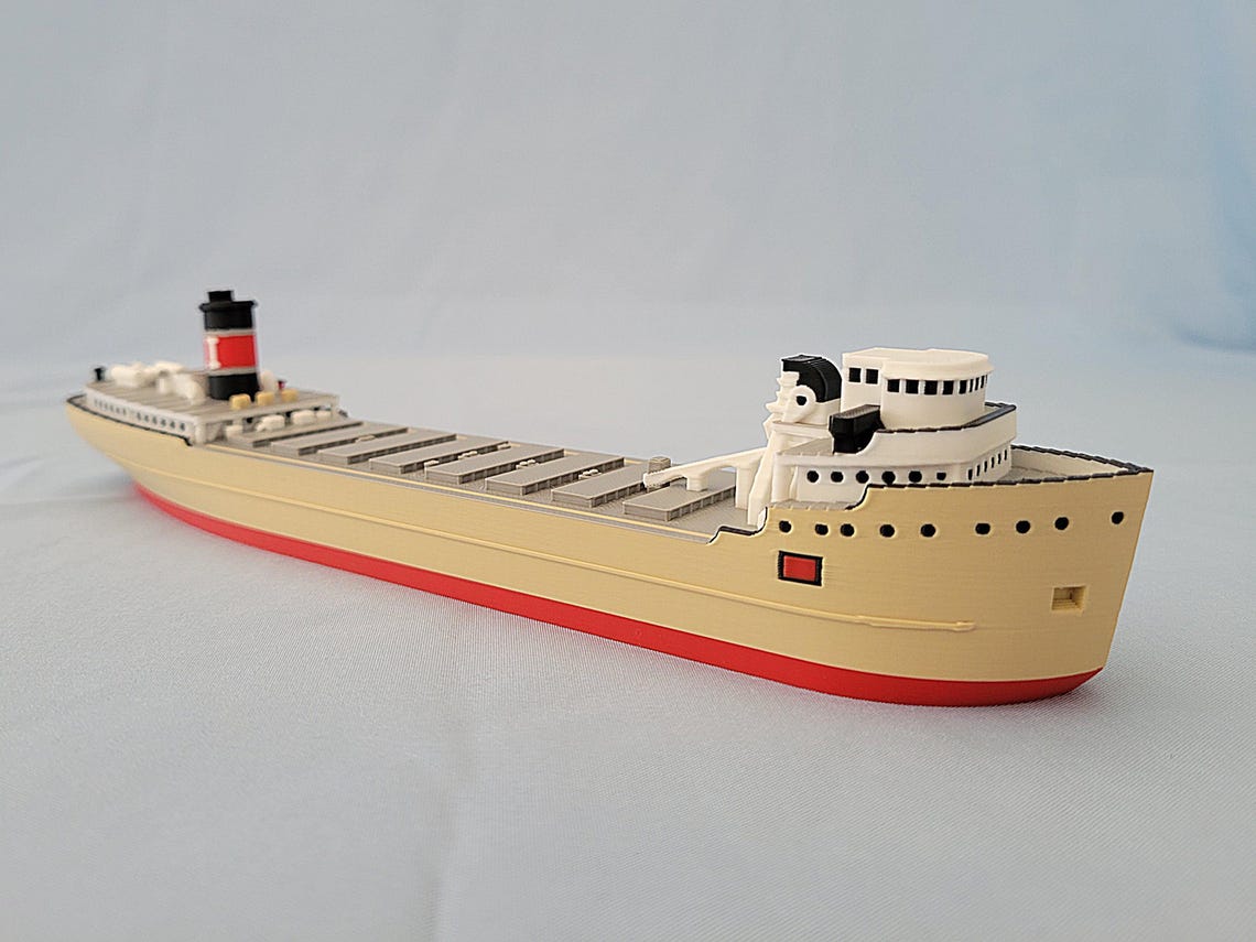 Alpena 3D Printed Floating Toy Model Ship - Etsy