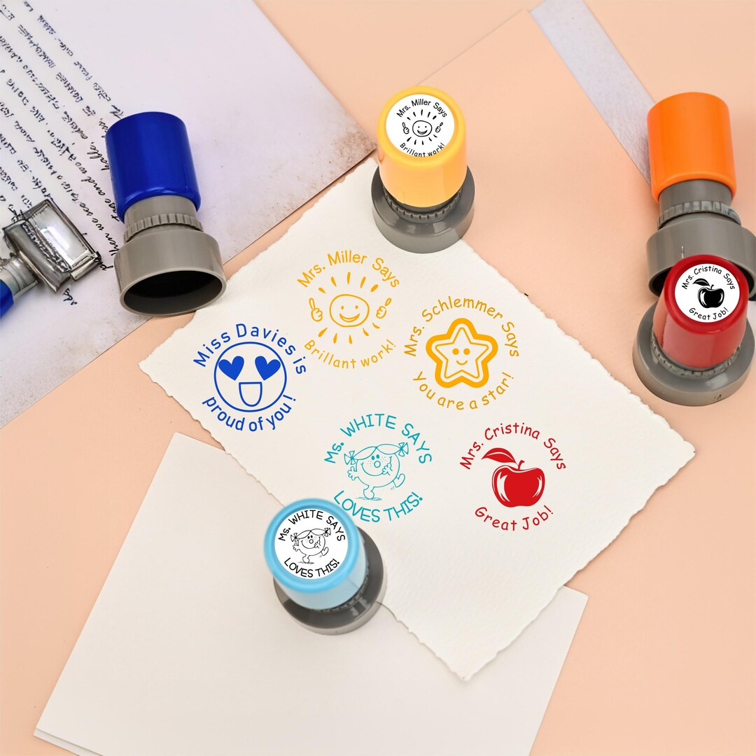 Custom Teacher Stamp,personalized Name Teacher Stamps,back to School ...