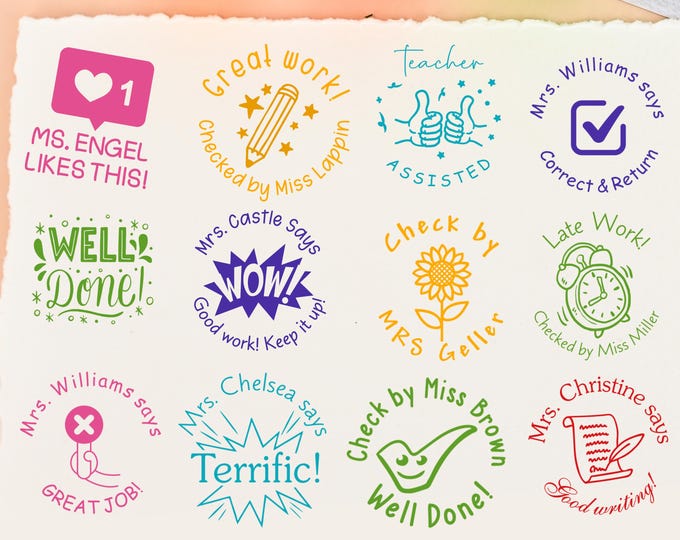 Teacher Stamps, Personalized Teacher Stamps, Custom Teacher Stamp ...
