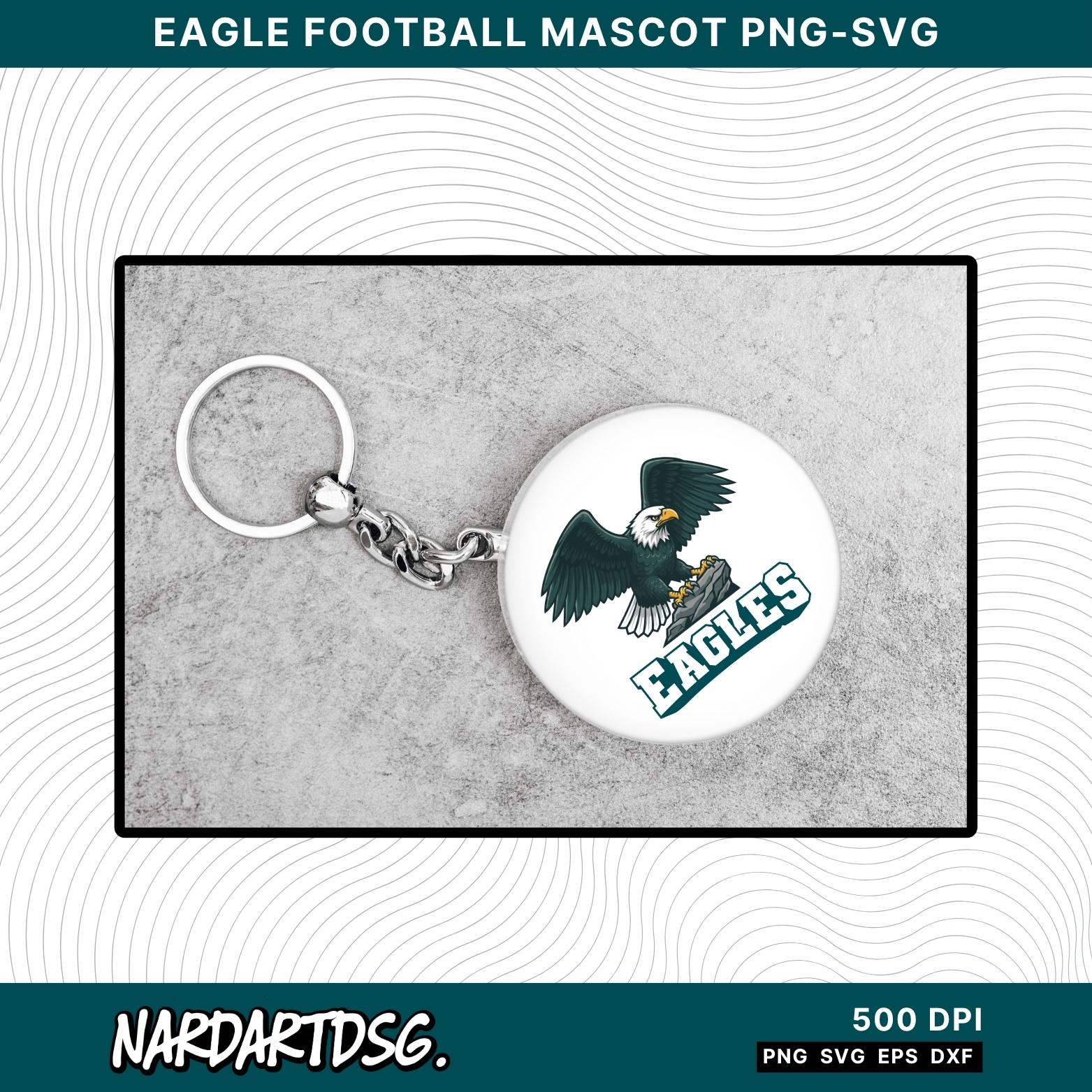 Eagles Team Spirit Clipart | Digital Football Bird Mascot PNG SVG Files ...