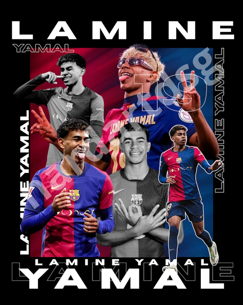 Lamine Yamal Graphic Tee Design: Soccer PNG (digital Download) - Etsy