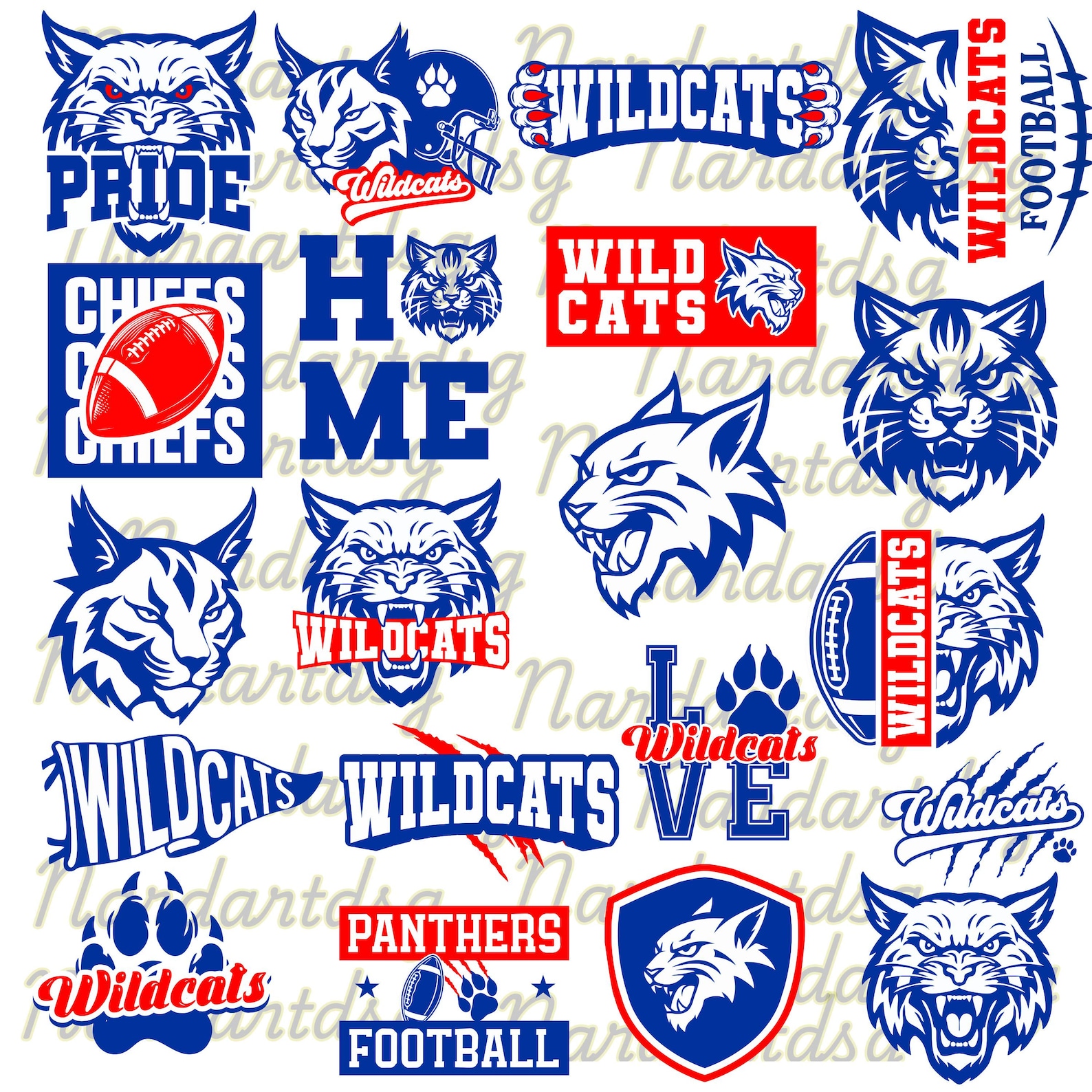 Wildcats SVG Bundle, Wildcats Silhouette Designs (digital Files) - Etsy