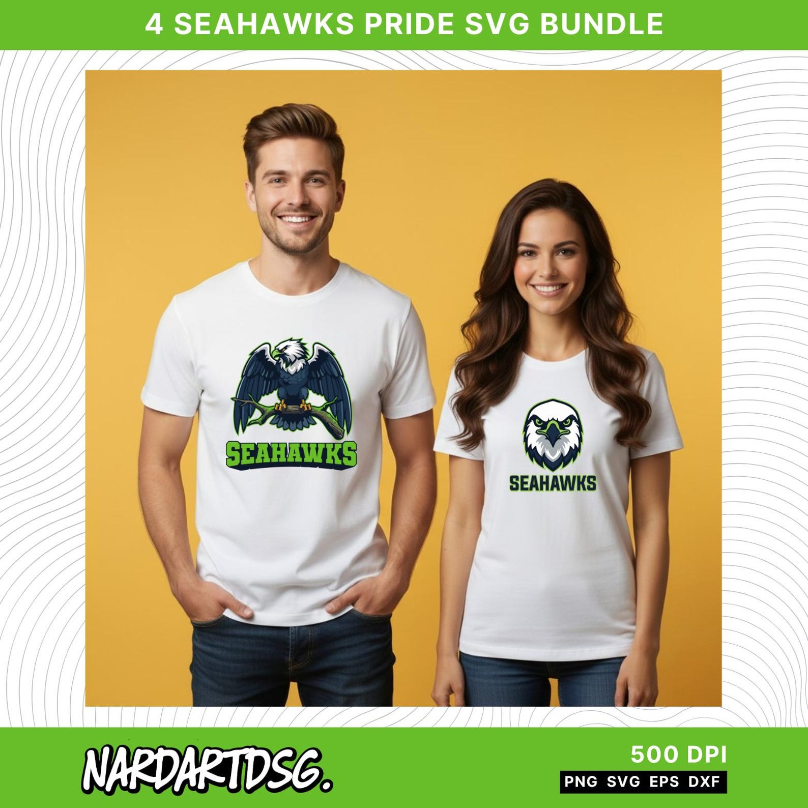 4 Seahawks Head Bundle | Sea Hawk Designs SVG PNG for Cricut ...