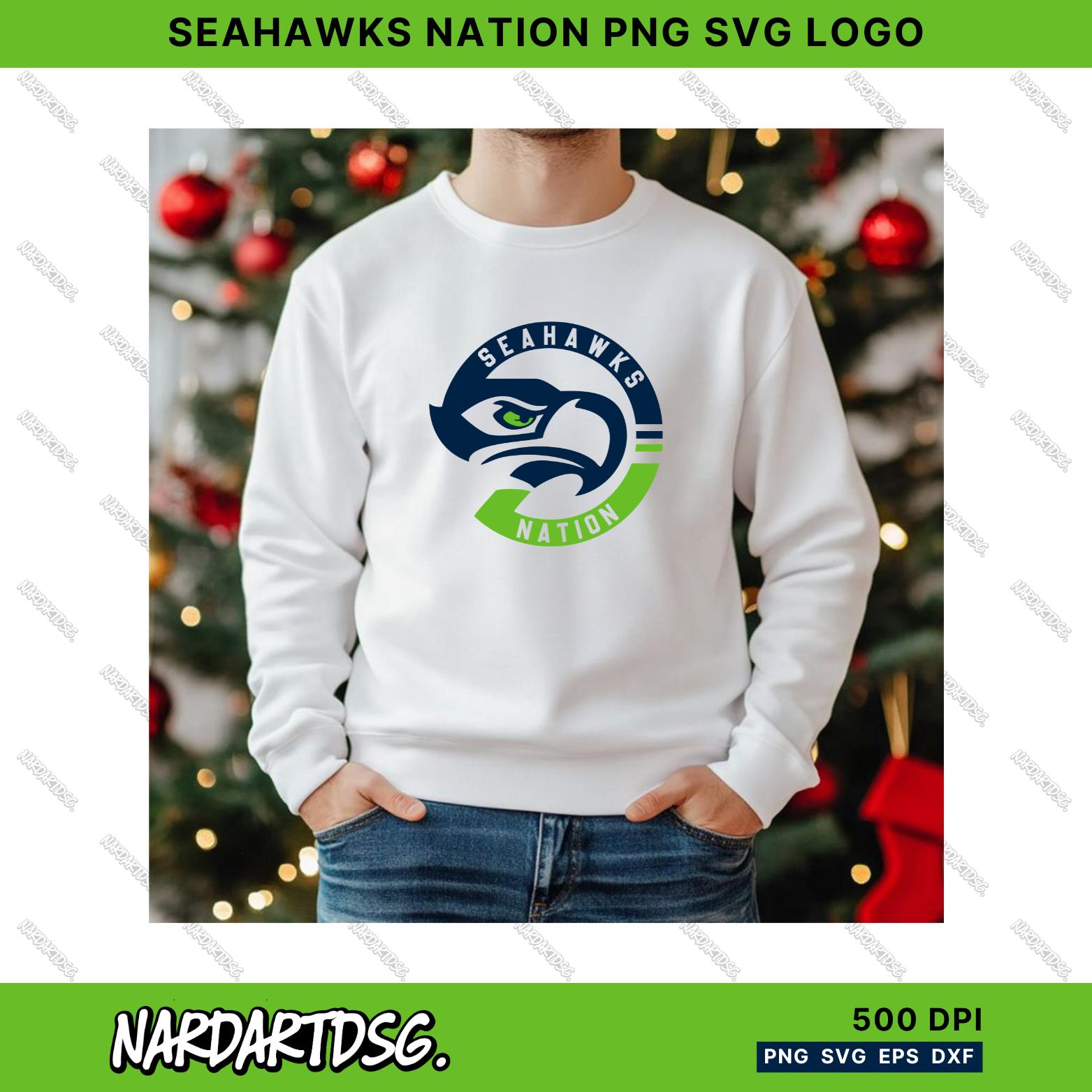 Seahawks Nation Logo SVG – Football Team Mascot, Cut File (digital ...