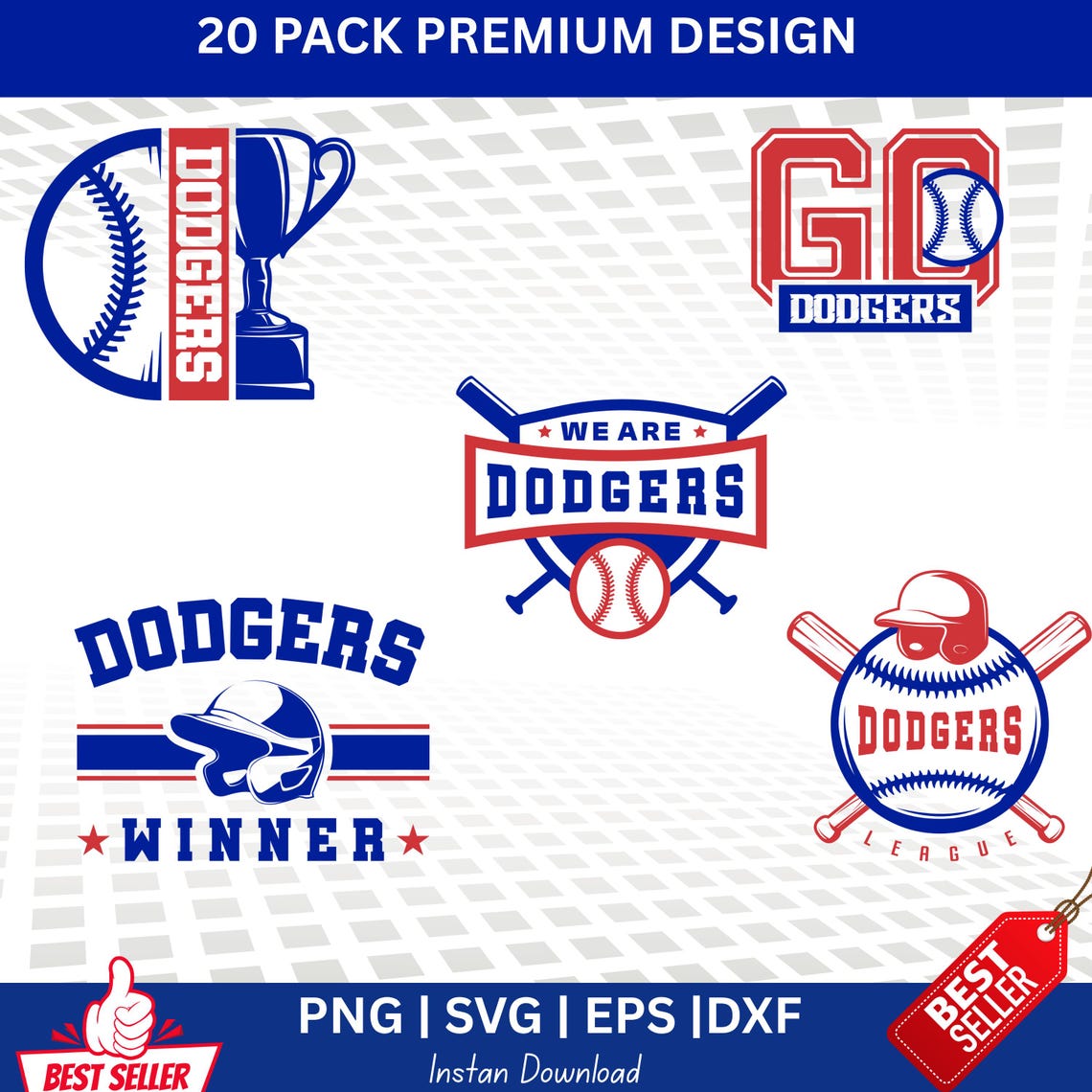 Dodgers SVG Bundle, Baseball Cut Files (digital Download) - Etsy
