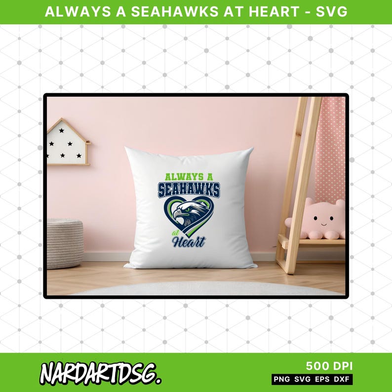 Seahawks Logo SVG, Always a Seahawks at Heart, Love Cut File (digital ...