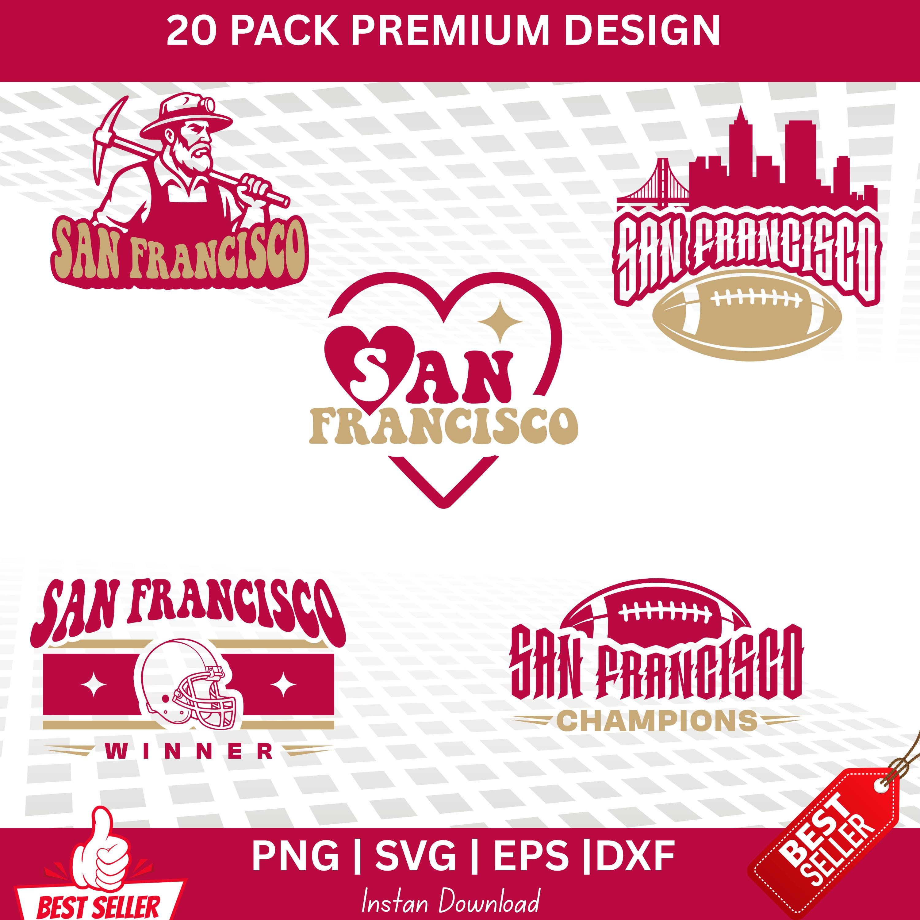 San Francisco Football SVG Bundle: Team Logo Cut Files (digital ...