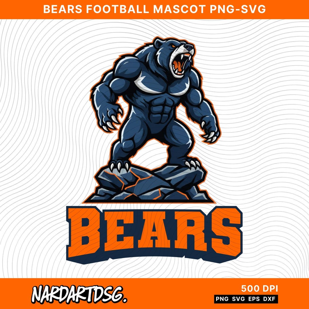 Bears Mascot Logo (svg, Png, Eps, Dxf) - Digital Files - Etsy