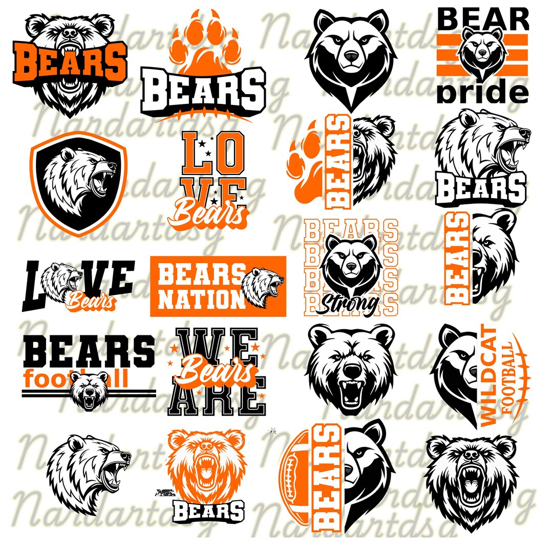 20 Bears SVG Bundle, School Mascot, Sport (digital Files) - Etsy Canada