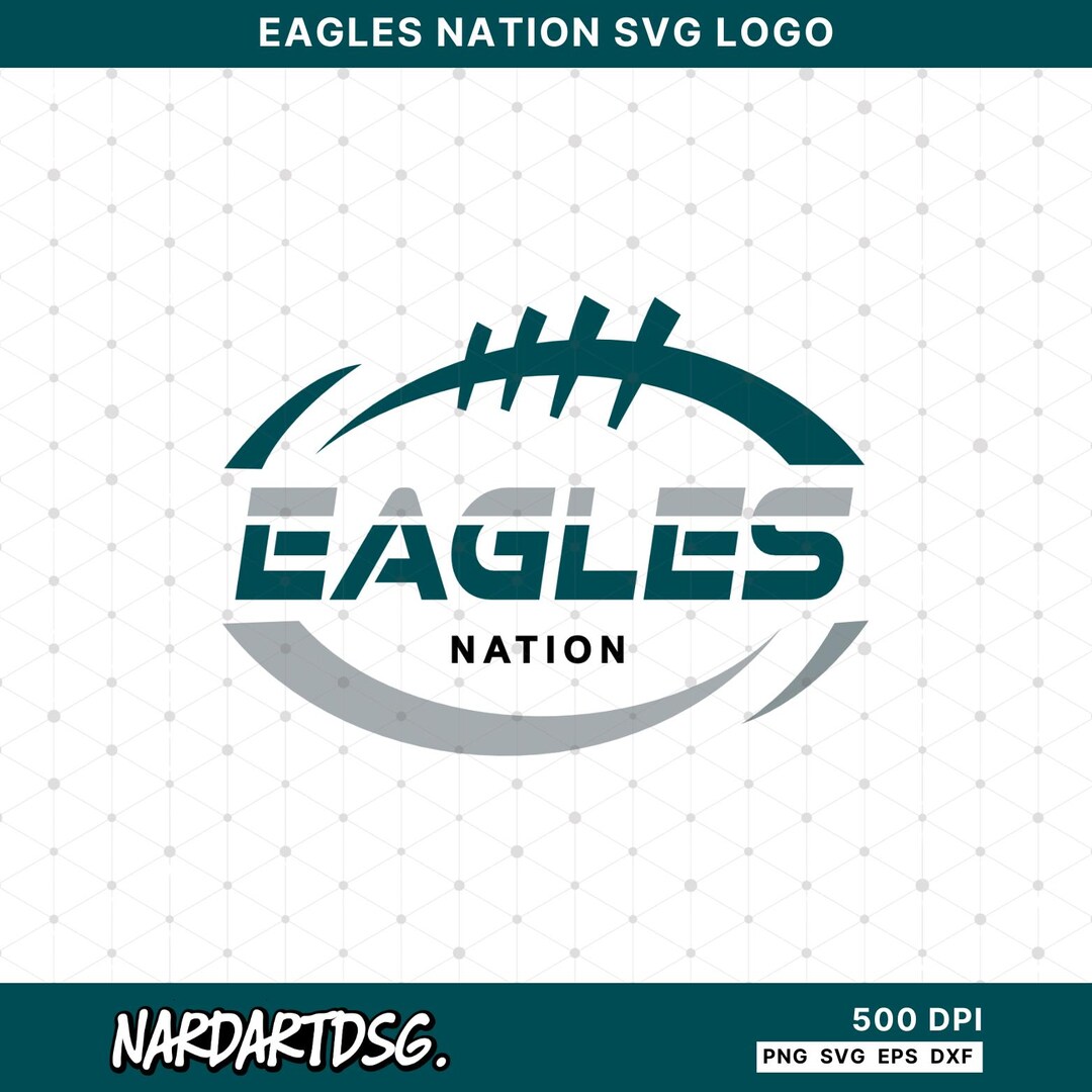 Eagles Nation Logo Svg, Football Clipart for Cricut, Sublimation Png ...