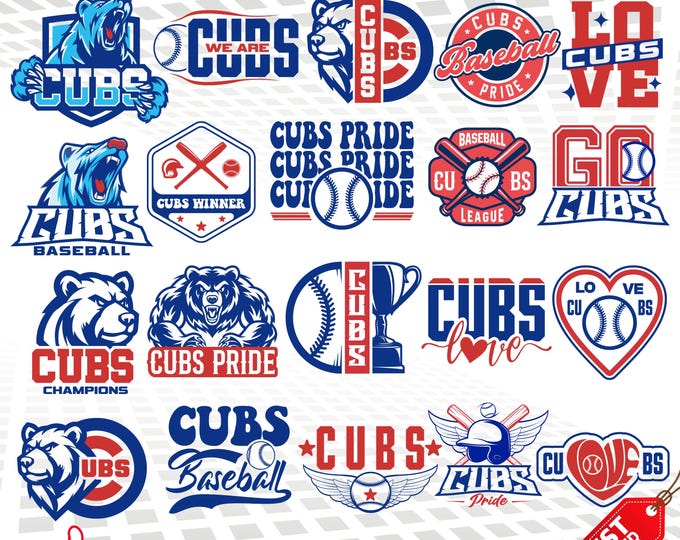 Cubs Baseball SVG Bundle: 20 Team Logos (digital Download) - Etsy