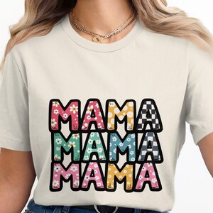 Colorful Floral MAMA Digital Download, Retro Style MAMA Art, Printable ...