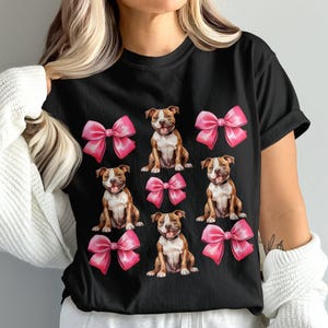 Cute Bulldog Puppy With Pink Bows Digital Art, Dog Lover Printable Wall ...