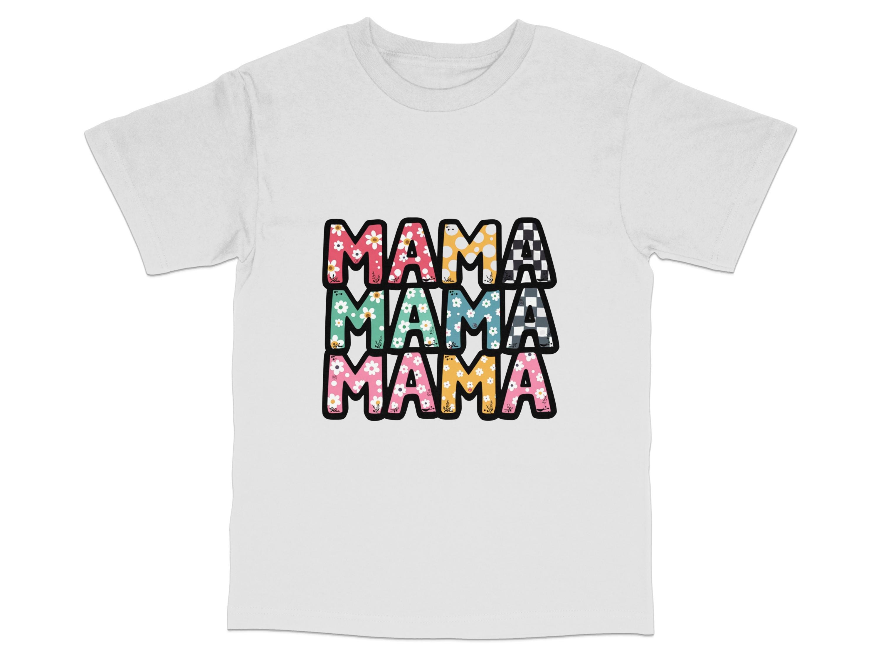 Colorful Floral MAMA Digital Download, Retro Style MAMA Art, Printable ...