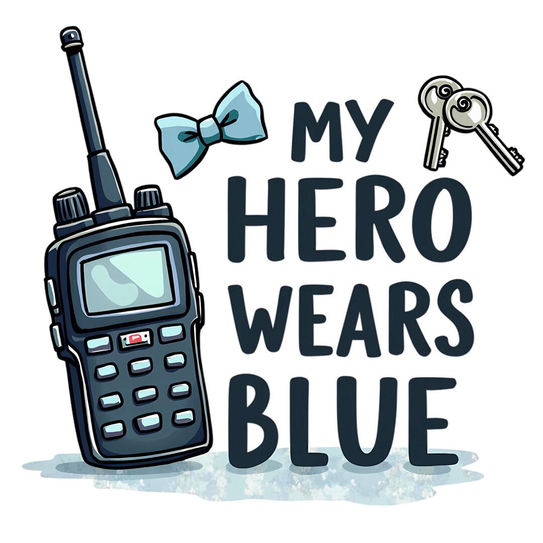 My Hero Wears Blue Police Officer Digital Download, Instant Download ...