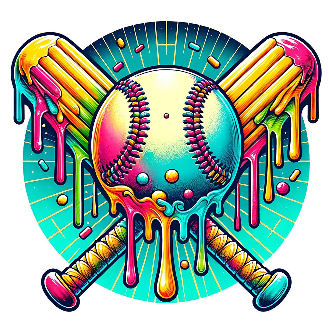 Baseball Ice Cream Clipart, Baseball Digital PNG, Ice Cream Baseball ...