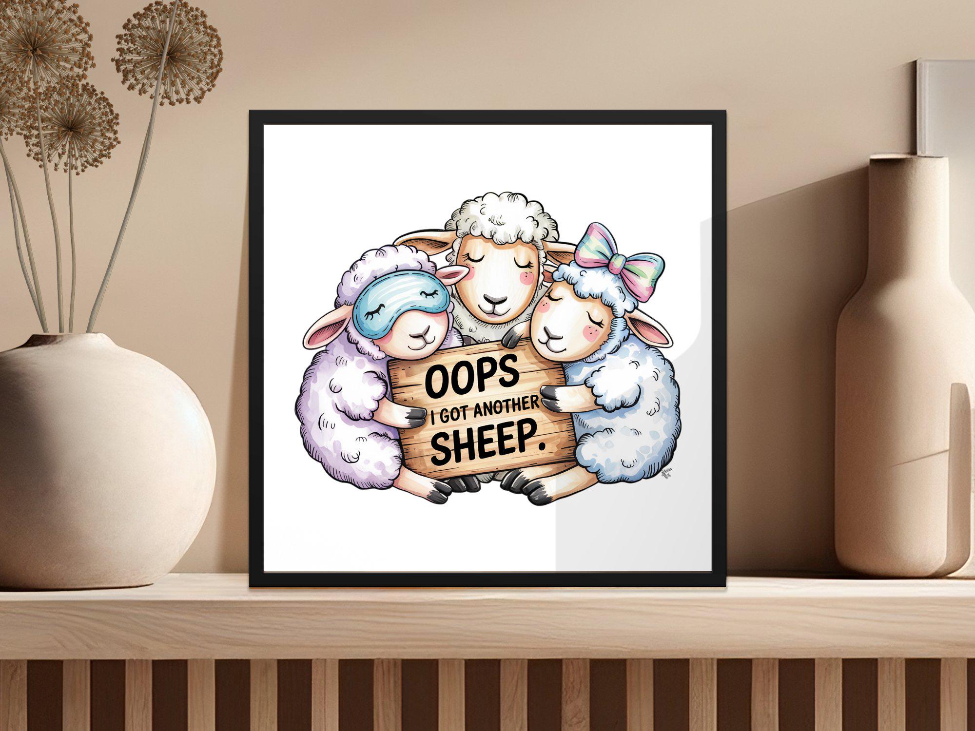 Oops I Got Another Sheep PNG, Funny Sheep Digital Art, Farm Animal ...
