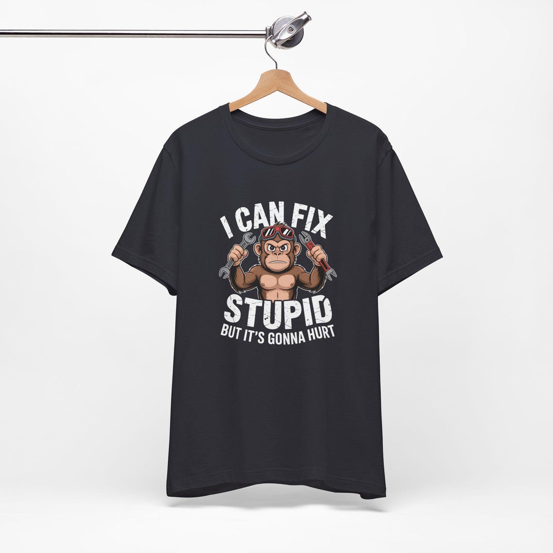 Funny Monkey Mechanic T-shirt: I Can Fix Stupid, Gag Gift - Etsy