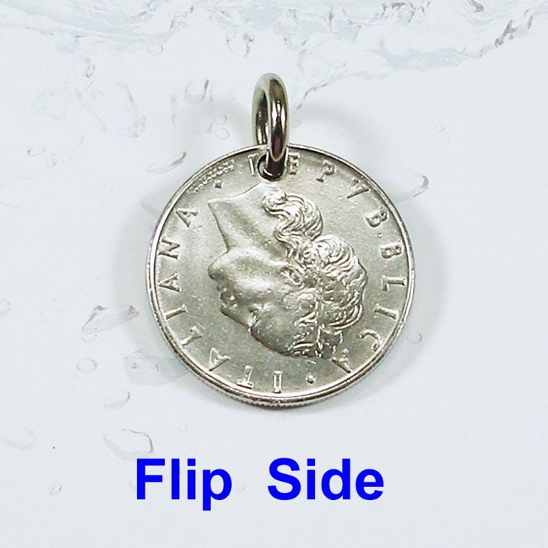 Italy, Vintage Coin Charm -- Roman God of Fire - Vulcan - Blacksmith ...