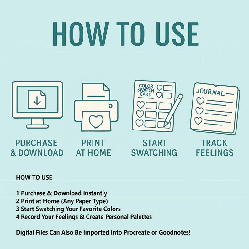 Horus Light & Shadow Swatch Kit – Printable Emotional Color Palette ...