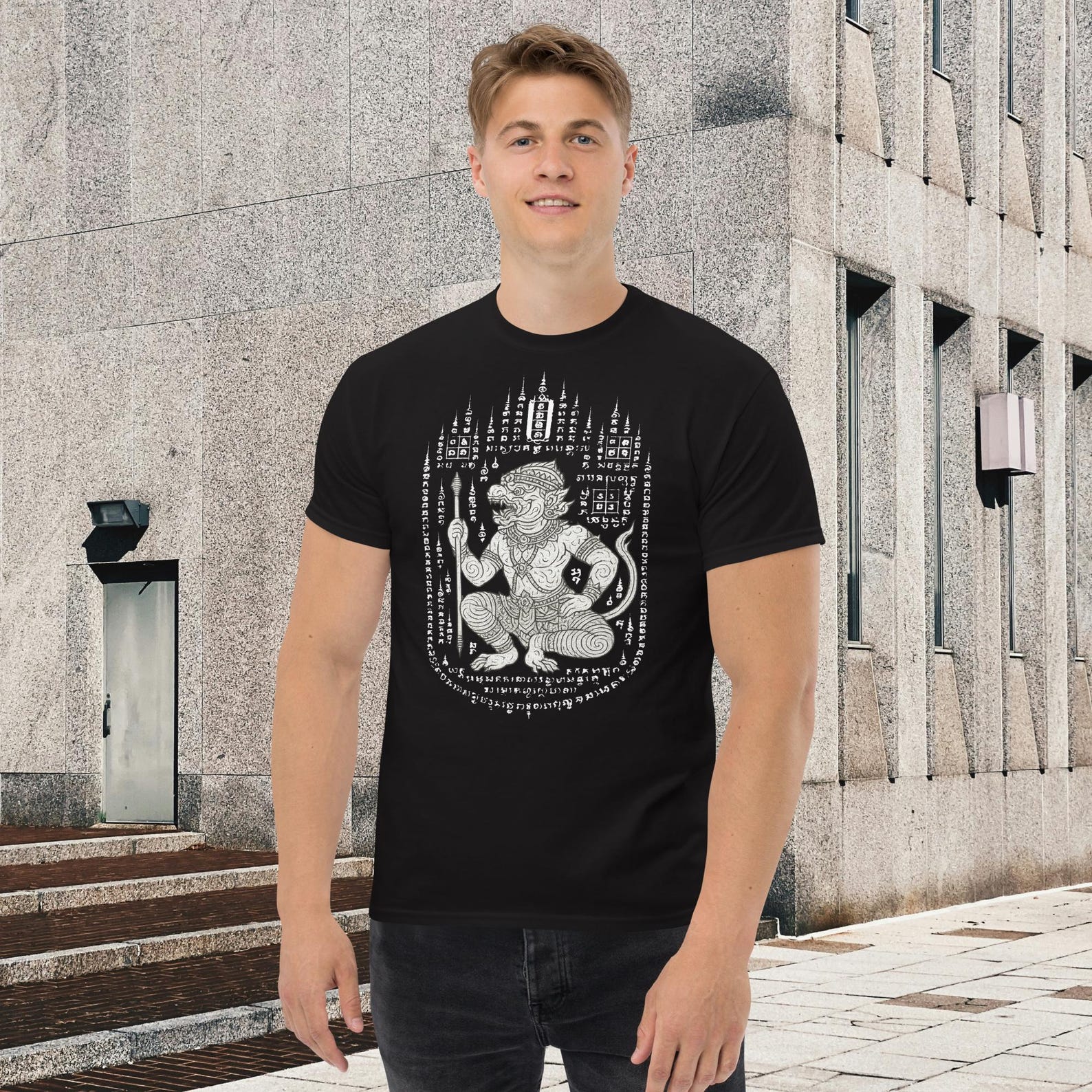 Hanuman Thai Sak Yant T-shirt | Sacred Protection & Power Tattoo Tee ...