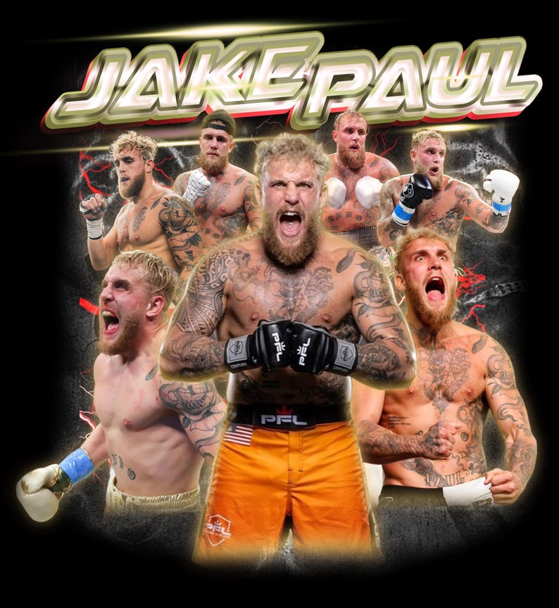 Jake Paul Boxing Poster: Champion Fighter Collage (digital Download PNG ...