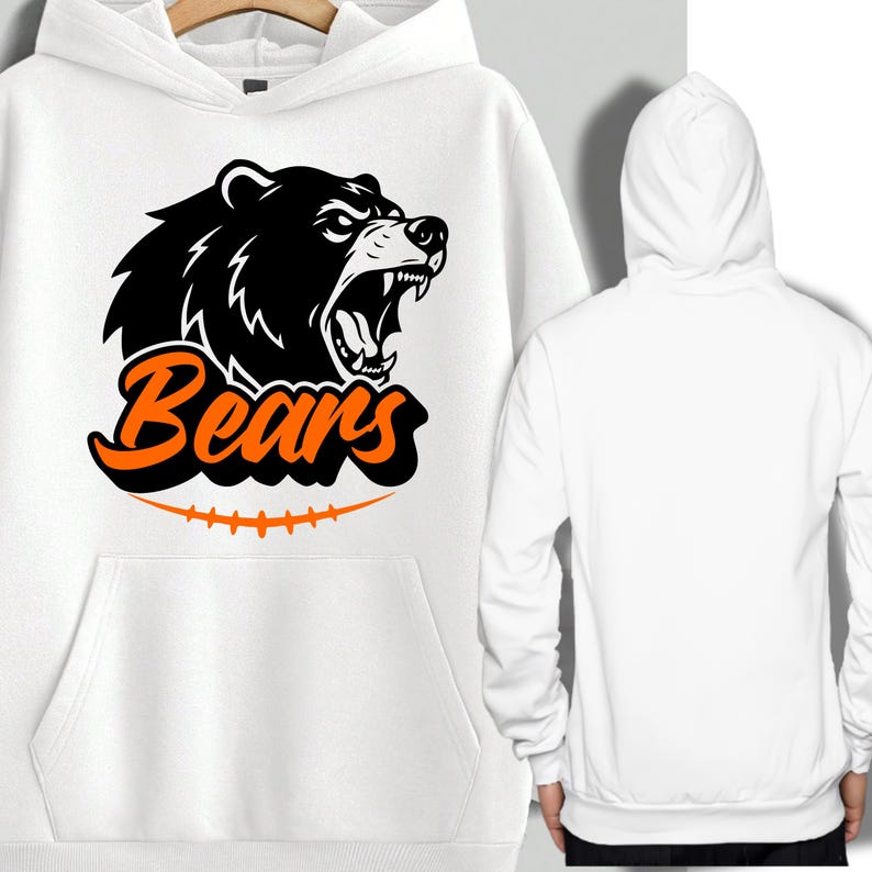Bear Mascot SVG: Football Team Clipart, Sports Logo Design (digital ...