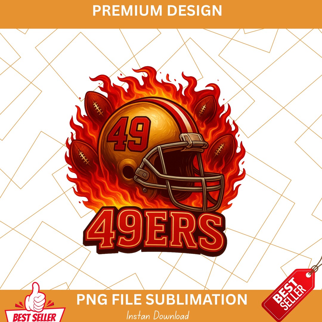 49ers Football Logo: Sublimation Clipart PNG (digital Download) - Etsy