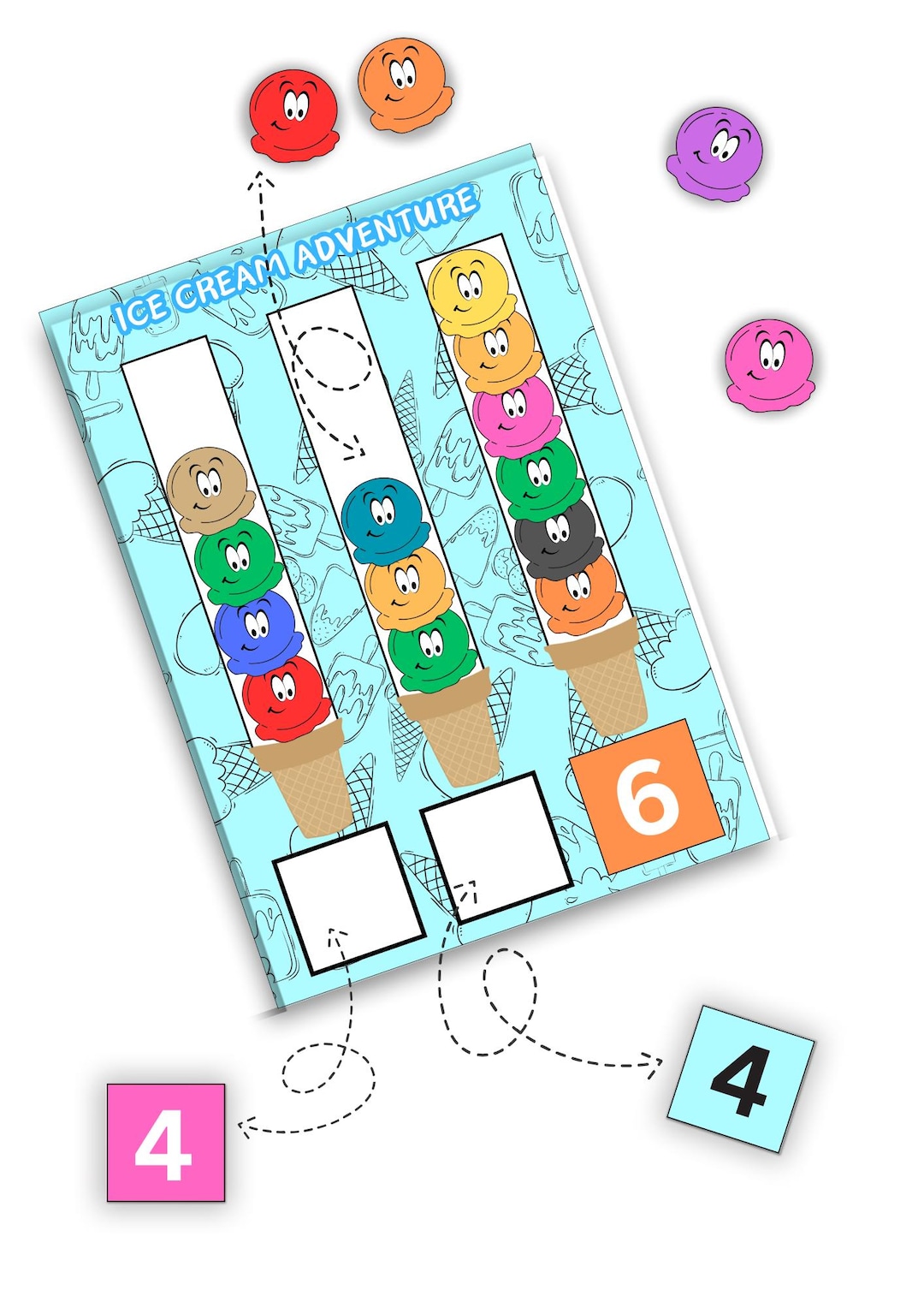 Ice Cream Tower | Digital Template | Busybooks for Kids - Etsy