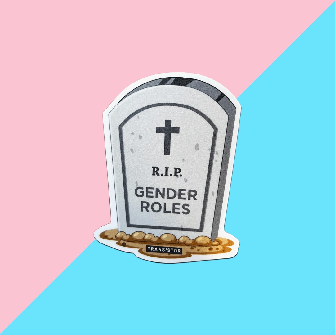 RIP Gender Roles Vinyl Die Cut Sticker | Trans Vinyl Sticker | LGBTQ ...
